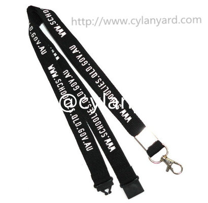 Printed brand logo neck lanyards, China lanyard manufacturer for custom id badge lanyards supplier