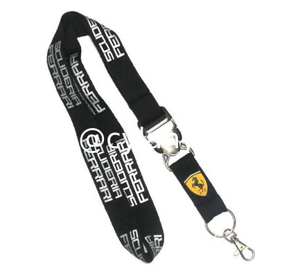 Cheap simple logo neck lanyard with key ring, polyester key holder lanyards discount price supplier