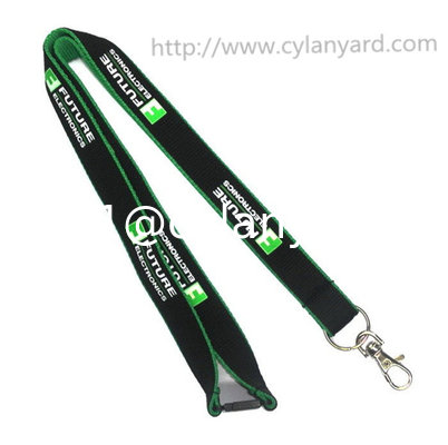 Affordable simple imprinted logo polyester neck lanyards, China lanyard factory, MOQ300pcs supplier