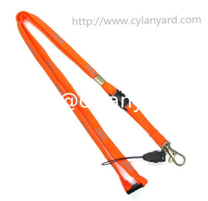 Tube polyester badge lanyards with adjustable toggle and card clip, tube polyester lanyard supplier