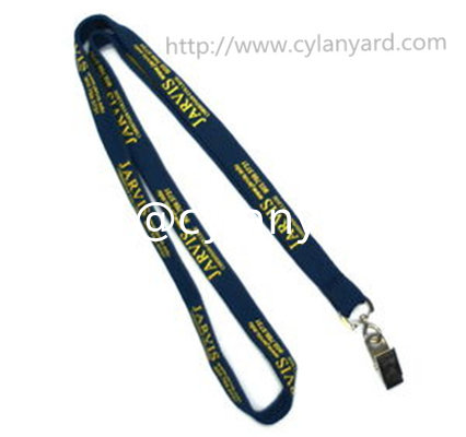 Tube polyester badge lanyards with adjustable toggle and card clip, tube polyester lanyard supplier