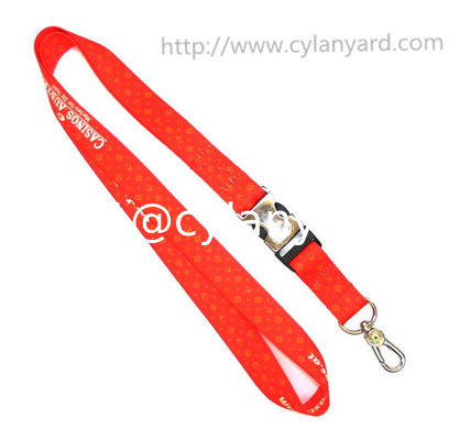 Designer full color printing neck strap lanyard with ABS detachable buckle and metal hook, supplier