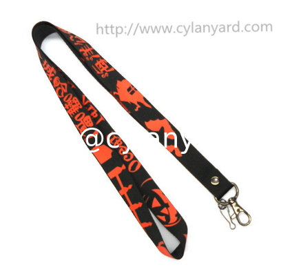 Branding logo full color print polyester neck lanyards, CMYK colorful print neck straps, supplier