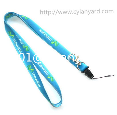 Cheap CMYK colorful print lanyard with metal swivel J hook, simple cheap logo neck lanyard supplier