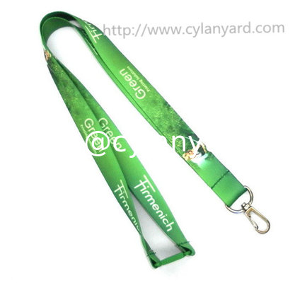 Cheap CMYK colorful print lanyard with metal swivel J hook, simple cheap logo neck lanyard supplier