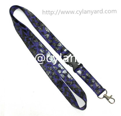 Cheap simple full color print neck lanyards with ABS detachable buckle and metal dog hook, supplier