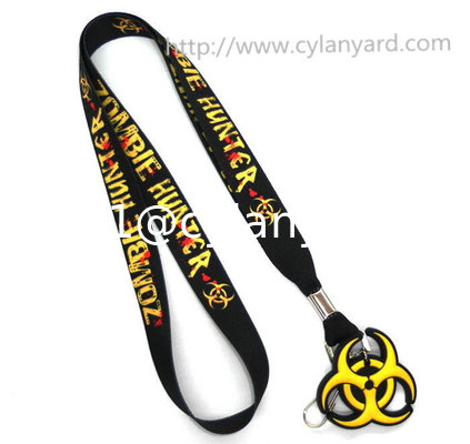 Cheap simple full color print neck lanyards with ABS detachable buckle and metal dog hook, supplier