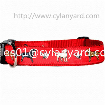 Printed lanyard dog collar and leash gift set, double layered dog collars and leads, supplier