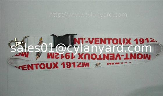 Printed logo polyester neck lanyard with ABS side release, branding id badge lanyards, supplier