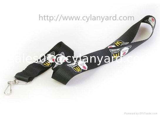 Cheap simple promotional printed card badge lanyard with swivel j hook, supplier