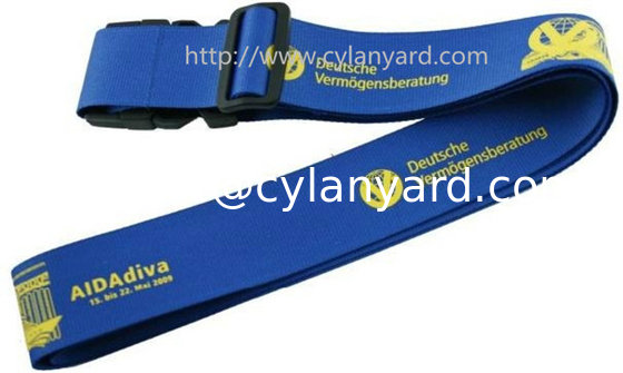 Custom made polyester travel bag security belt with or without digital code lock, supplier