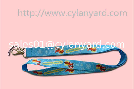 Designer full color id badge strap tape with card clip and ABS buckle, supplier