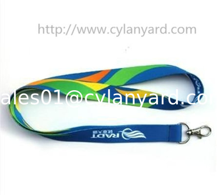 Promotional logo full color print neck ribbon strap with ABS side release buckle, supplier