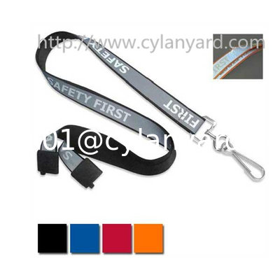 Safety visible reflective neck lanyard strap, reflective strap lanyards, visible at night, supplier