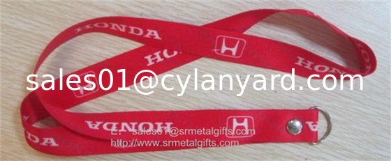 Full color print car brand logo promotional key lanyards with rivet, supplier