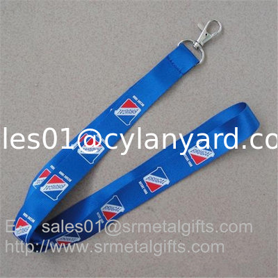 Full color printed promotional lanyards, full color neck strap with olive metal clasp hook supplier
