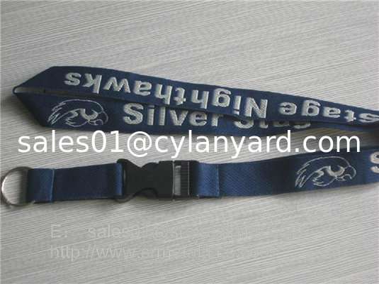 Custom Jacquard logo lanyards, single sided woven jacquard neck ribbon, supplier