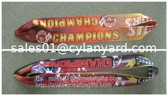 Full color print ribbon for sport medals, custom ribbon lace to sports medals, supplier