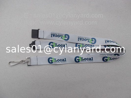 Nylon badge holder lanyard with epoxy retractable reel, badge pull reel nylon neck straps, supplier