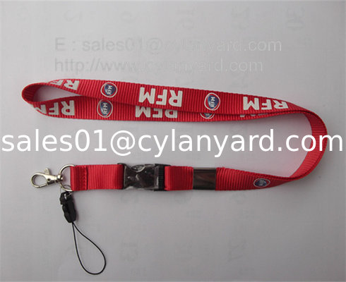 Nylon badge holder lanyard with epoxy retractable reel, badge pull reel nylon neck straps, supplier