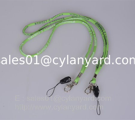 Tube polyester badge lanyard with retractable pull reel, badge reel tubular neck straps, supplier