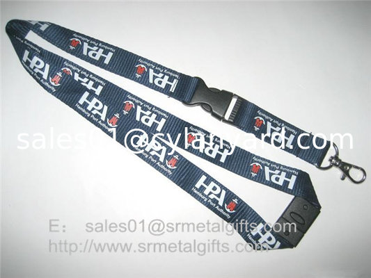 Tailor made imprint polyester neck straps, cheap printed logo promotional lanyards, supplier