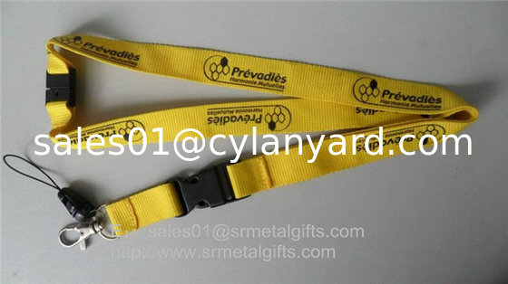 Economic polyester id badge ribbon straps, cheap simple neck strap lanyards, supplier