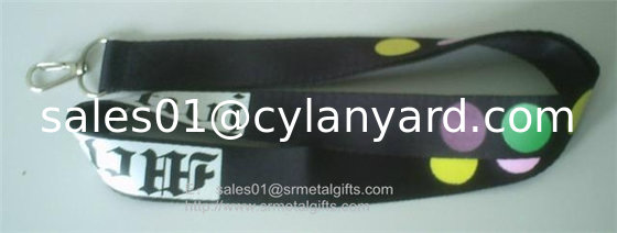 Economic polyester id badge ribbon straps, cheap simple neck strap lanyards, supplier