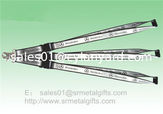 Double layered auto brand logo promotional lanyards, satin overlaid car branding lanyards, supplier