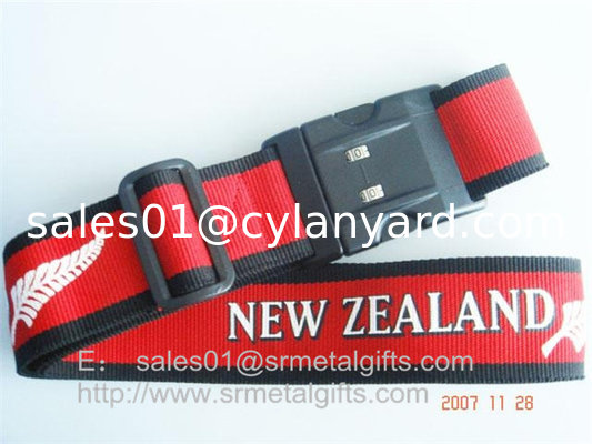 Heavy duty polyester luggage belt with digital code lock, for your travel bag security, supplier