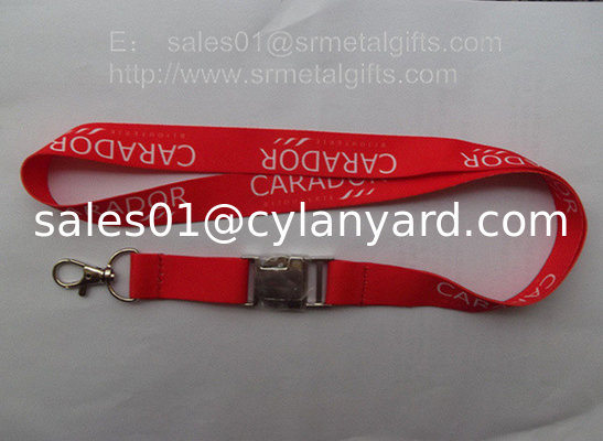 Full color imprint polyester lanyards with plastic J hook, sublimation lanyards, supplier