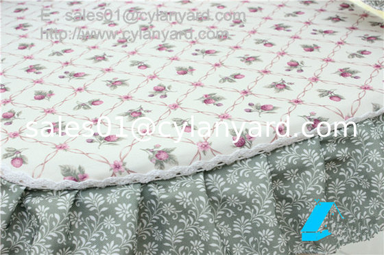 Wholesale floral cotton tablecloth and chair cover set for six seater dining table, supplier