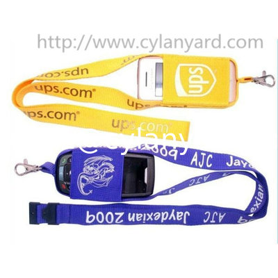 Functional polyester mobile phone pocket lanyards, mobile phone pouch lanyards, supplier