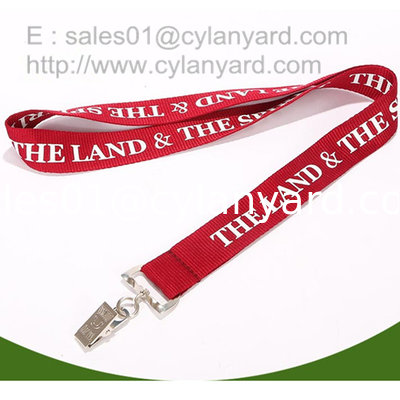 Cost effective polyester id badge lanyards with bulldog card clip, id card clip lanyards supplier
