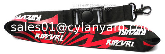 Screen print promotional lanyards with ABS swivel detachable buckle release, supplier