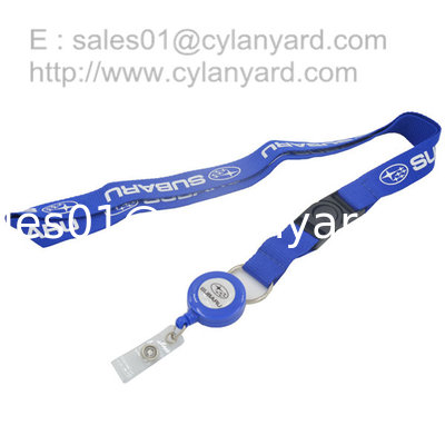 Retractable pull badge reel lanyards, polyester lanyard with badge reel, supplier