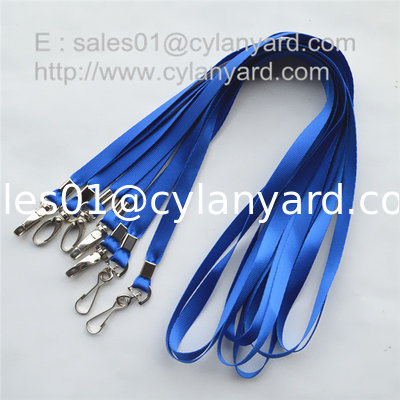 Riveted nylon strap lanyards, nylon badge lanyard with rivet and metal hook, supplier