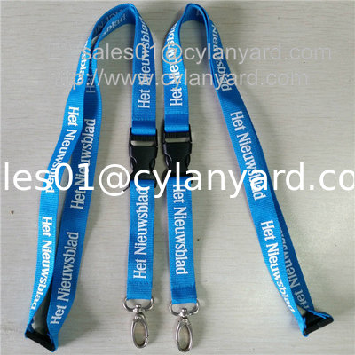 Metal bulldog clip polyester lanyards, imprint polyester lanyard with metal card clip, supplier