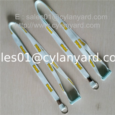 Metal crimp polyester neck straps, polyester lanyard with metal sheet crimped, supplier