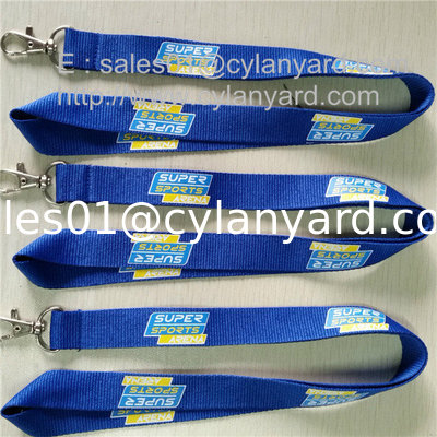 Coloured polyester badge lanyards with plastic detachable release buckle, supplier