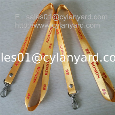 Riveted nylon strap lanyards, nylon badge lanyard with rivet and metal hook, supplier