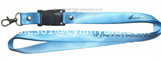 Riveted nylon strap lanyards, nylon badge lanyard with rivet and metal hook, supplier