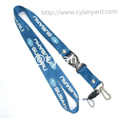 Metal release buckle nylon lanyards, nylon lanyard with metal detachable buckle, supplier