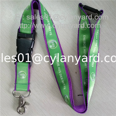 Dye sublimation id badge lanyards with plastic retractable pull reel, supplier