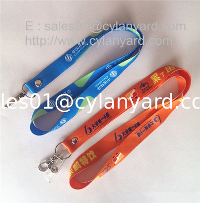 Branding logo sublimation neck strap lanyards, custom made full color lanyards, supplier