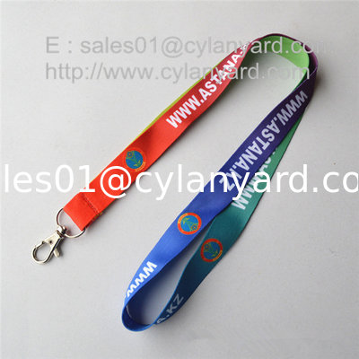 Simple cheap sublimation id badge lanyards, sublimation full color lanyards, supplier