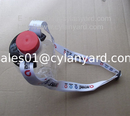 PVC bottle holder lanyard with adjustable ribbon, sporting bottle holder strap lanyard, supplier
