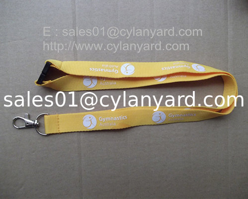 Rivet seal polyester neck strap lanyard with metal clip hook, blue ribbon with rivet, supplier