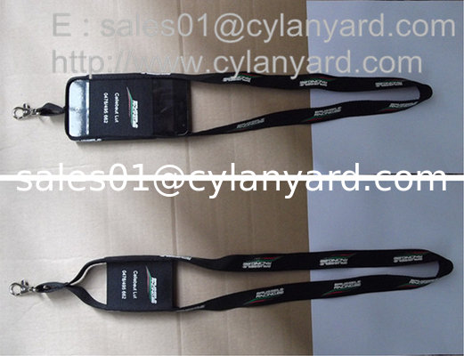 Spandex mobile phone pouch lanyard, spandex phone pocket strap ribbon, supplier