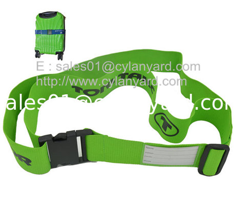 Imprinted polyester luggage wrapped belt lanyards, suitcase security belt lanyards, supplier